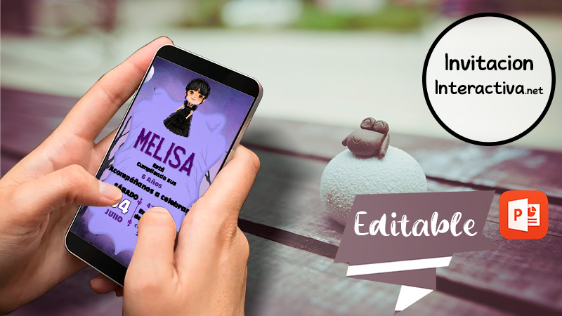 Invitación Digital de Merlina Addams » Invitación Interactiva